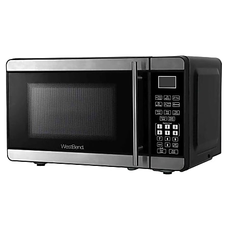 West Bend 0.7 Cu. Ft. 700W Microwave Oven Silver - Office Depot