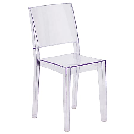 Flash Furniture Phantom Series Polycarbonate Stacking Side Chair Clear ...