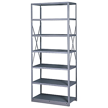 Tennsco Q Line 36 W Industrial Shelving 750 Lb Capacity Medium Gray ...