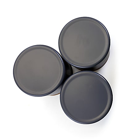 MegaChef 4 Piece Canister Set GrayBamboo - Office Depot