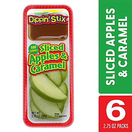 Dippin Stix Sliced Apples And Caramel 2.75 Oz Pack Of 6 - Office Depot
