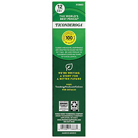 Ticonderoga Pencils 2 Lead Medium Soft Pack of 12 - Office Depot