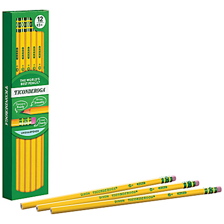 Ticonderoga Pencils 2 Lead Medium Soft Pack of 12 - Office Depot