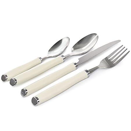 Gibson Everyday Fairfield 16 Piece Flatware Set With Wire Caddy Egg ...