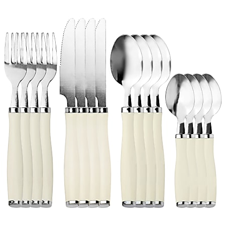 Gibson Everyday Fairfield 16 Piece Flatware Set With Wire Caddy Egg ...