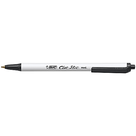white bic clic pen