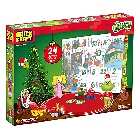 Brickcraft Grinch Advent Calendar Holiday Building Set Multicolor Set ...