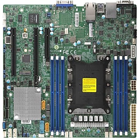 Supermicro X11SPM F Server Motherboard Intel C621 Chipset Socket P LGA 3647 Micro ATX Xeon ...