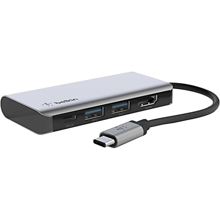 Belkin USB C 4 in 1 Multiport Adapter Laptop Docking Station 2x USB A 3 ...