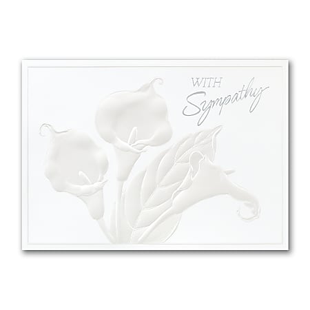 Custom Embellished Sympathy Greeting Cards With Blank Foil Lined ...