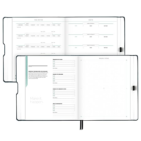 AT A GLANCE FOUNDATION GOAL SETTING Undated Weekly Monthly Planner Blue ...