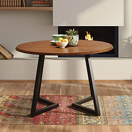 Office Star Metro Round Dining Table 30 14 H x 45 12 W x 45 12 D Oak ...