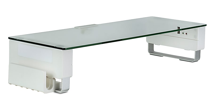 Mount It MI 7265 23 W Glass Monitor Riser Clear - Office Depot