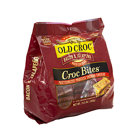 Old Croc Bacon And Jalape o Aged Cheddar Cheese Croc Bites 0.75 Oz Pack ...