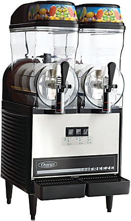 Omega Slushy Machine 2 Chamber Silver - Office Depot