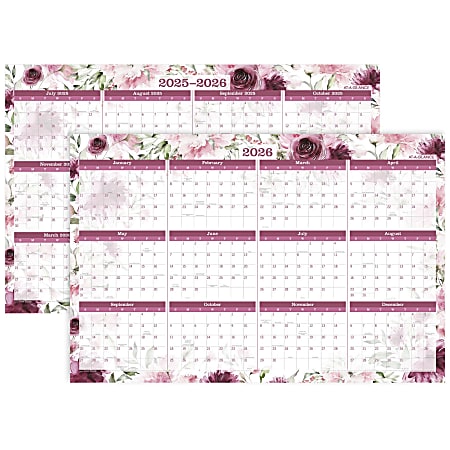 AT A GLANCE BADGE Reversible Erasable Academic and Regular Year 2025 ...