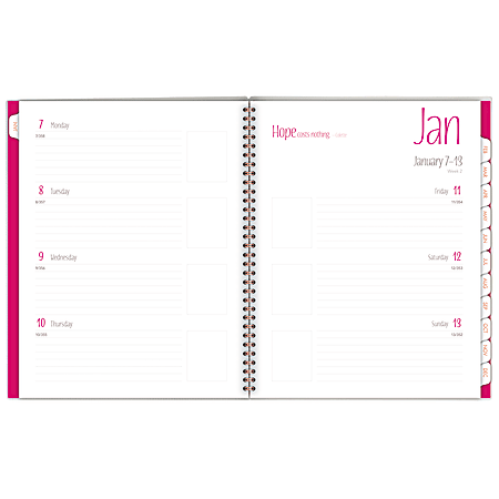 Cambridge Jam Customizable WeeklyMonthly Planner 8 12 x 11 January to ...