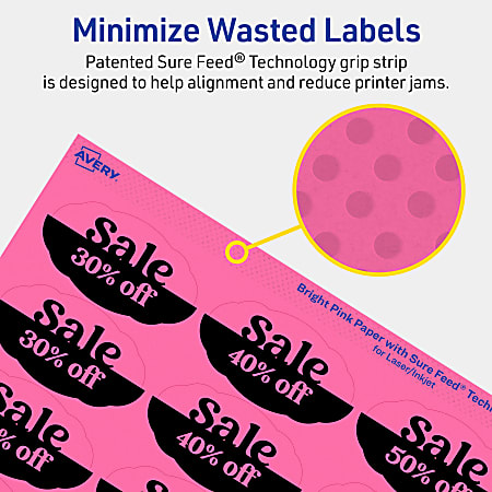 Avery Print To The Edge Labels With Sure Feed Technology And Easy Peel ...