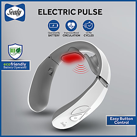 Sealy SL HW MA 110 WT Neck Massager 7 H x 7 W x 2 D White - Office Depot