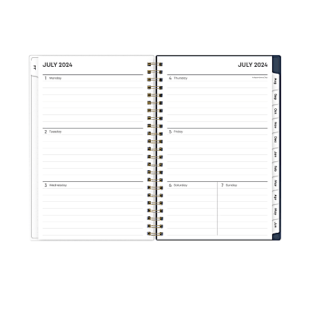 2024 2025 Blue Sky WeeklyMonthly Planning Calendar 5 x 8 July To June ...