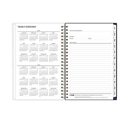 2024 2025 Blue Sky WeeklyMonthly Planning Calendar 5 x 8 July To June ...