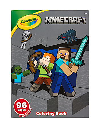 Crayola Minecraft Coloring Book for Kids 96pgs Includes Minecraft ...