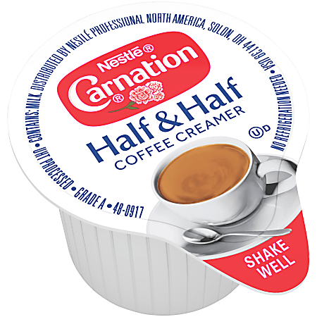 Carnation Half And Half Liquid Coffee Creamer Original Flavor 0.3 Oz ...