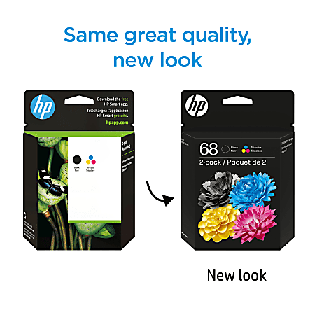 HP 68 2 Pack BlackTri color Original Ink Cartridge Combo - Office Depot