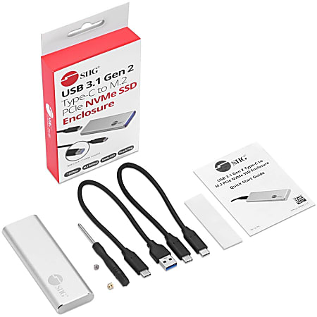 SIIG Drive Enclosure USB 3.1 Type C Host Interface UASP Support ...