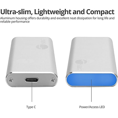 SIIG Drive Enclosure USB 3.1 Type C Host Interface UASP Support ...