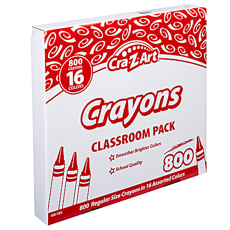 Cra Z Art Crayons Class Pack Standard 8 Assorted Colors Pack Of 800 ...