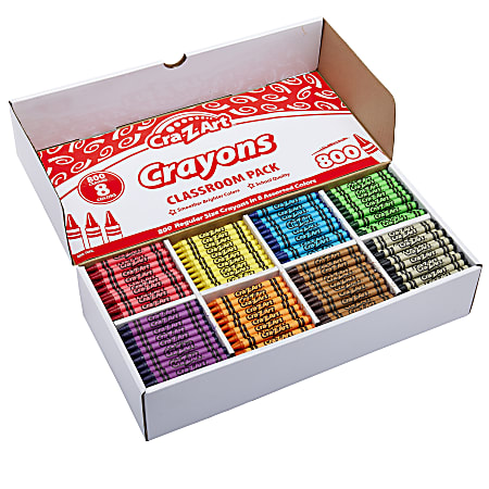 Cra Z Art Crayons Classroom Pack 8 Colors 800ct - Office Depot