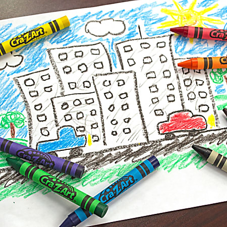 Cra Z Art Jumbo Crayons Classroom Pack 8 Assorted Colors Pack Of 400 ...