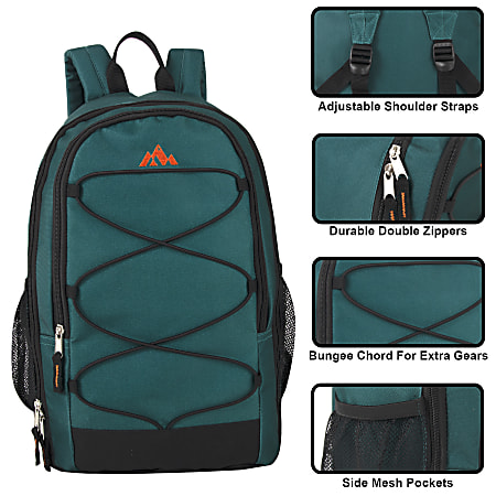 Trailmaker Bungee Cord Backpacks Assorted Colors Case Of 24 Backpacks ...