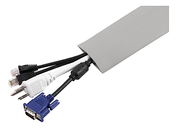 Ativa Cable Management Tube Gray - Office Depot