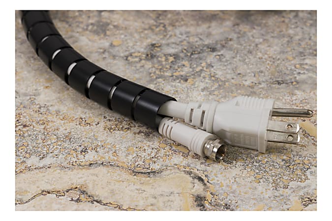 Ativa Cable Management Tube Black - Office Depot