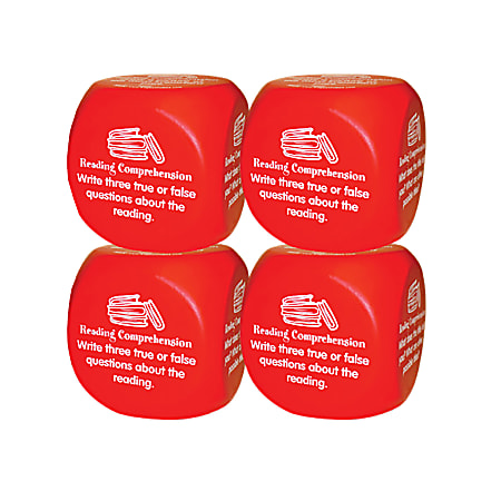 Kagan Publishing Reading Comprehension Cube Class Set RedWhite Set Of 8 ...