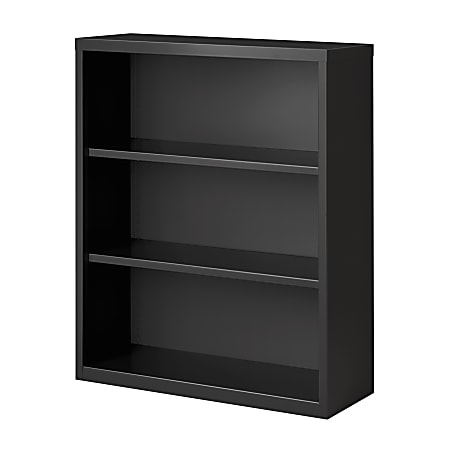 Hirsh 42 H 3 Shelf Metal Bookcase Charcoal - Office Depot
