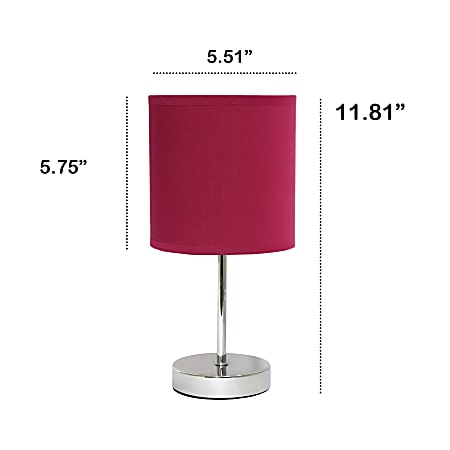 Creekwood Home Nauru Petite Metal Stick Table Lamp 11 78 H Wine ...