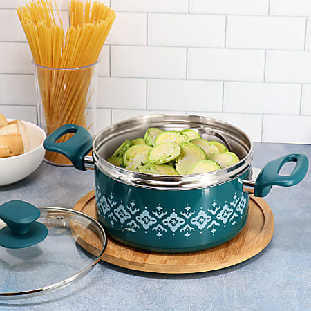 Spice by Tia Mowry Savory Saffron 3 Quart Aluminum Nonstick Dutch Oven ...
