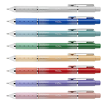 TUL Metallic Retractable Gel Pens Medium Point 0.8 mm Assorted Bright ...