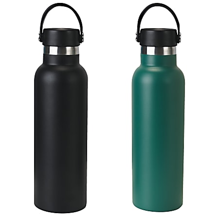 GNBI Thermal Bottles 16 Oz TealBlack Set Of 2 ODP Business Solutions