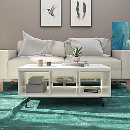 Ameriwood Home Melbourne Coffee Table 18 H x 42 W x 23 12 D White ...