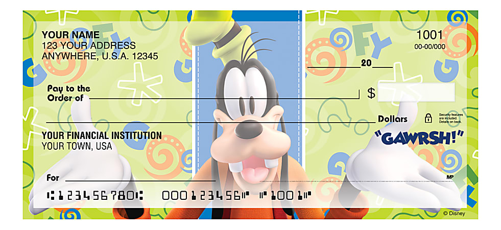 Custom Personal Wallet Checks 6 x 2 34 Singles Mickey Fun Tastic Box Of ...