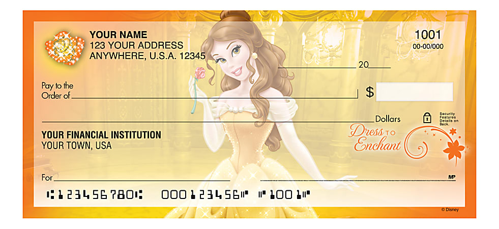 Custom Personal Wallet Checks 6 x 2 34 Singles Disney Princess Box Of ...