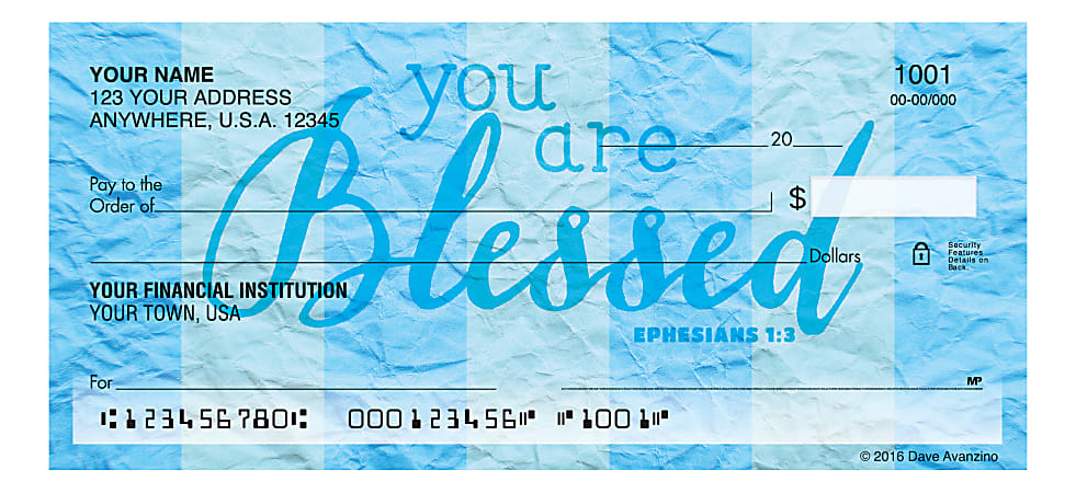 Custom Personal Wallet Checks 6 x 2 34 Singles You Are Checks Box Of ...