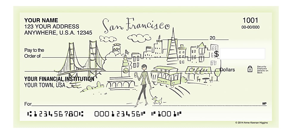 Custom Personal Wallet Checks 6 x 2 34 Singles City Chic Box Of 120 ...