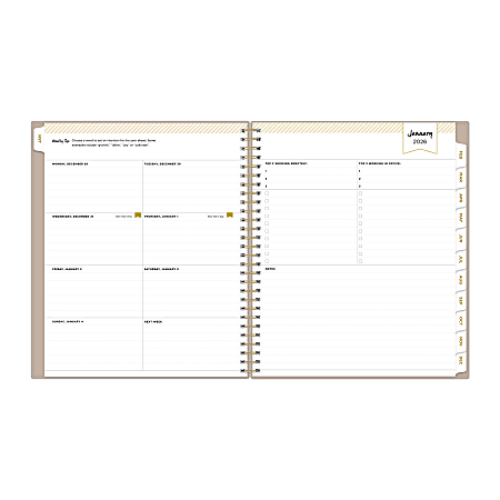 2026 Blue Sky Day Designer WeeklyMonthly Planner 8 x 10 Oat Pebble ...
