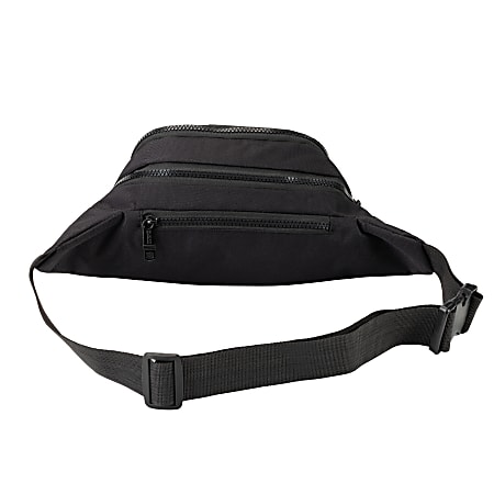 DUKAP Polyester TANGO Fanny Pack 5 12 H x 7 W x 4 58 D Black - Office Depot