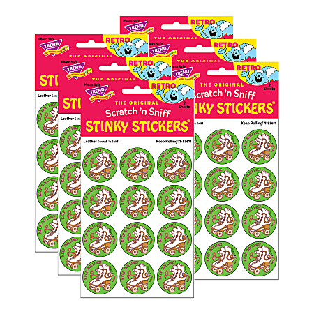 Trend Retro Scratch n Sniff Stinky Stickers RollingLeather 24 Stickers ...
